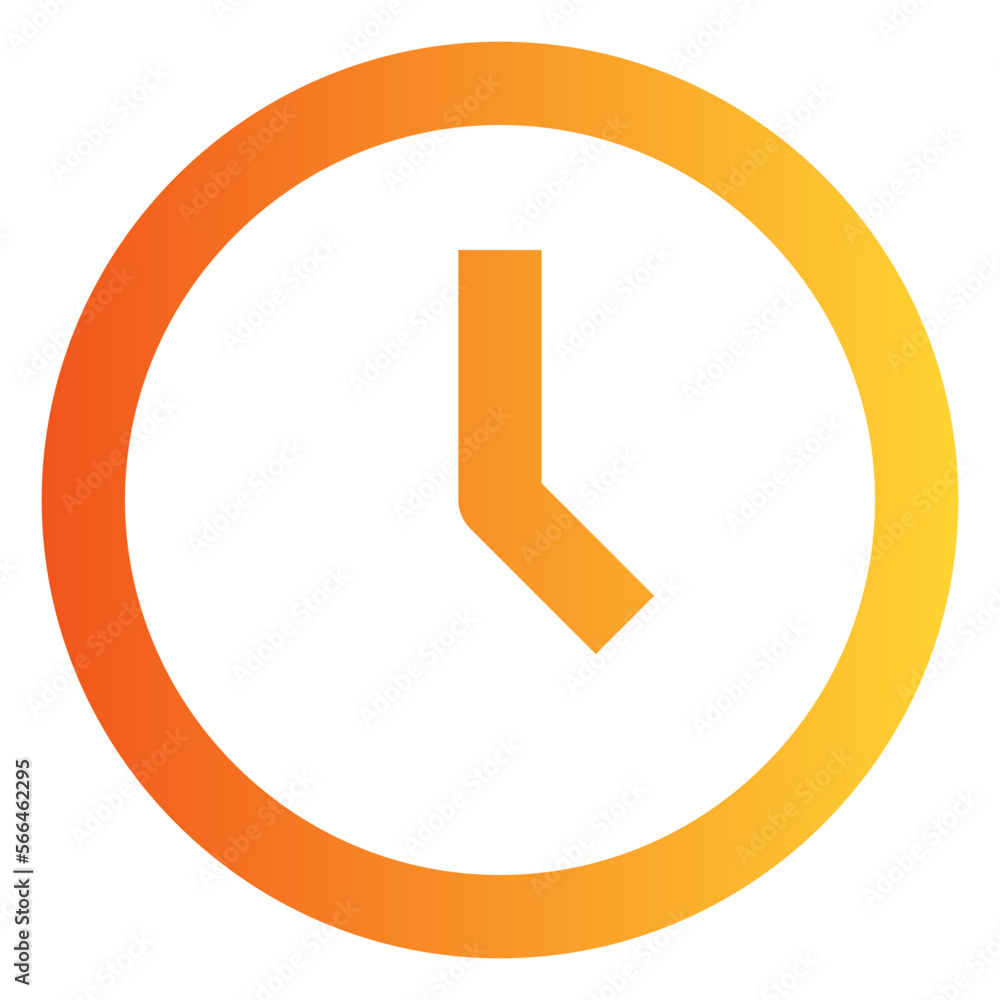 clock gradient icon Stock Vector | Adobe Stock