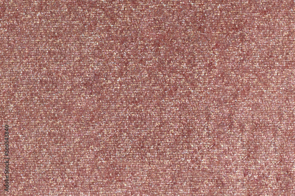 Dusty pink mica glitter eyeshadow highlighter background. Macro shiny ...