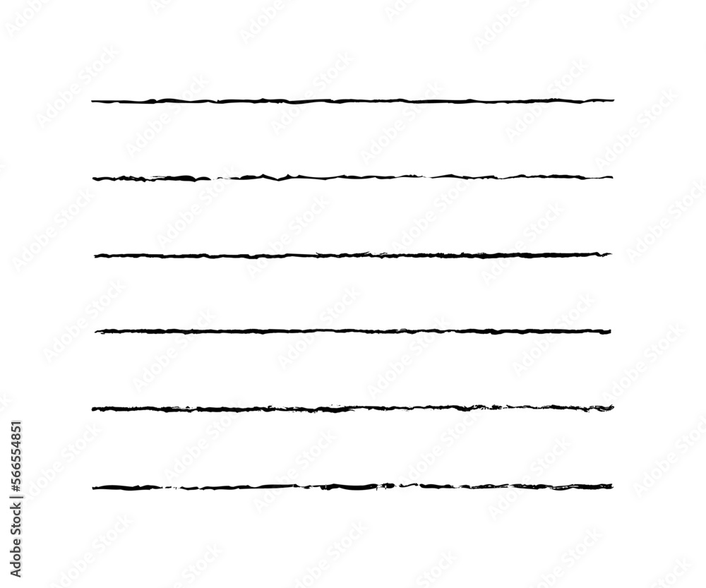 Image vectorielle Stock Line underline. Set strike lines black color ...