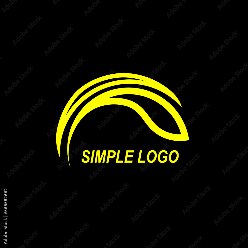 Abstract art semi circle logo .Design template icon, sign success, safe ...