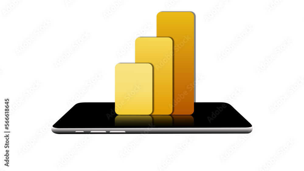 Power BI Mobile App concept Stock Vector | Adobe Stock