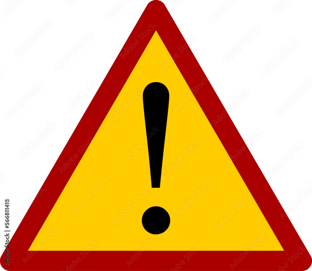 Triangular Danger Warning Exclamation Mark Icon or Attention or System ...