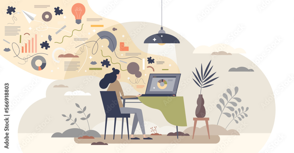 Vector de Stock Productive work flow and efficient job tasks planning ...