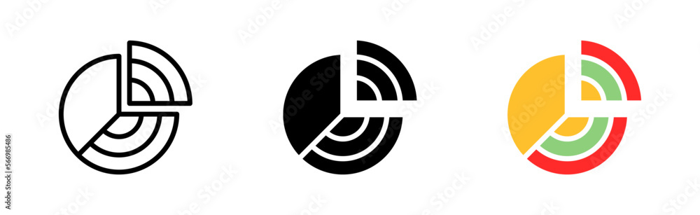 Data analysis set icon. Setup, Search, Database, File, Access, Networks, Website, Diagram ...