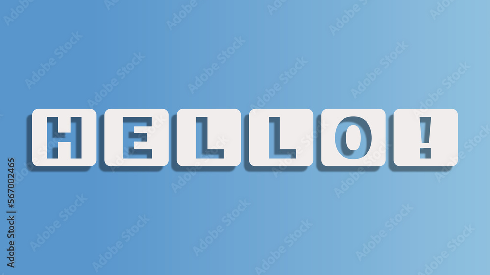 Hello salutation or greeting word to welcome someone or initiate a ...