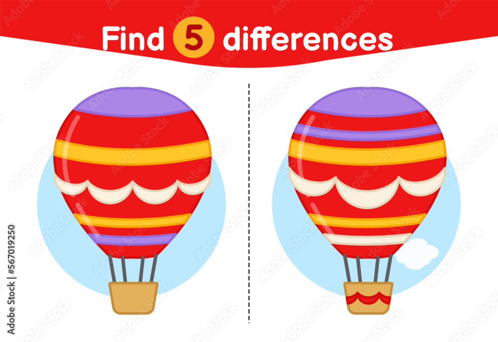 Find differences. Educational game for children. Cartoon vector ...