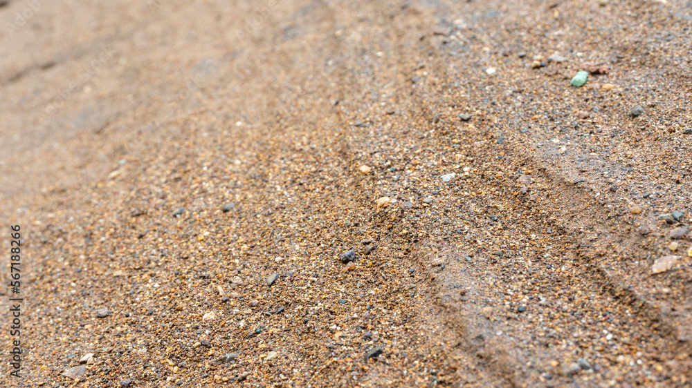 River sand texture with a mixture of iron ore and pebbles Stock Photo ...