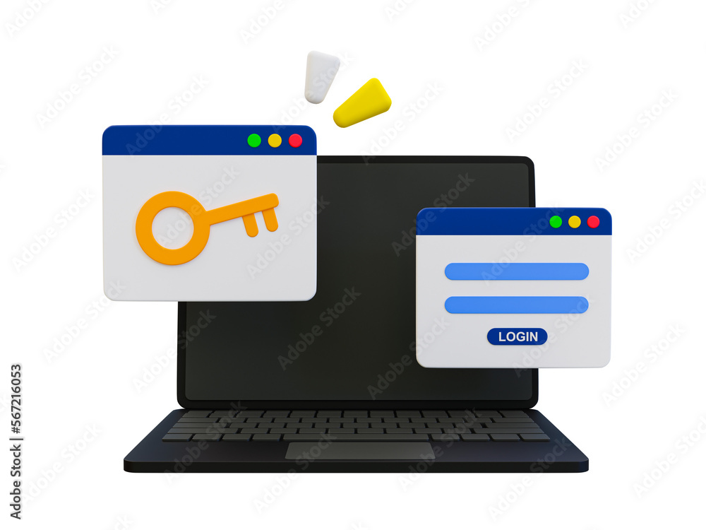 3d Minimal Password Verification Password Authentication Concept User