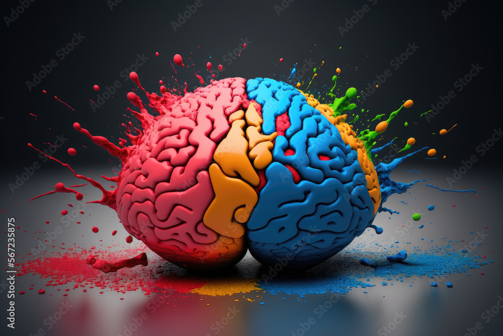 Emotional Brain: An Illustration of the Human Brain Showcasing ...