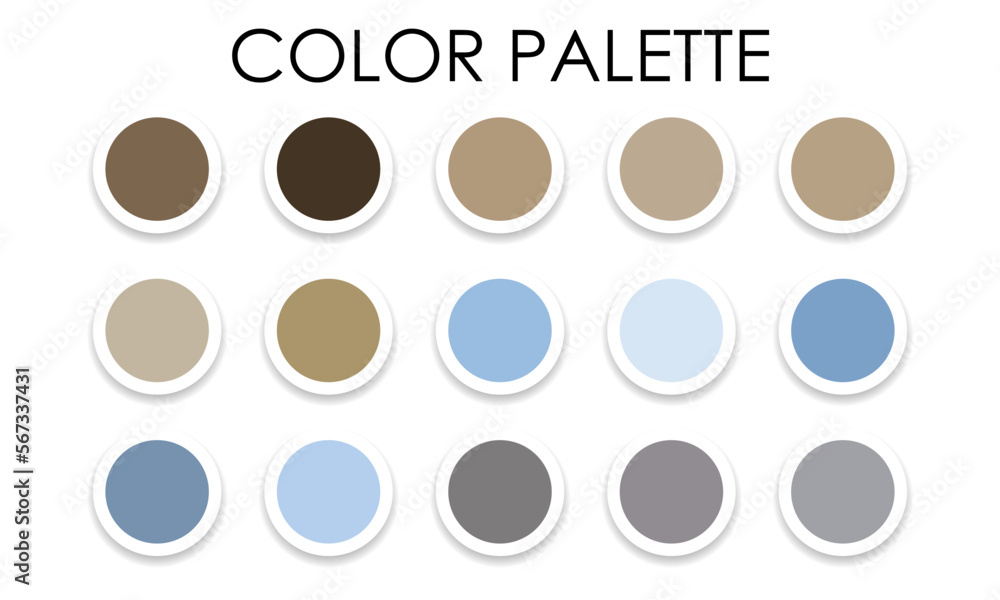 Sample color combinations. Color palette. Vector illustration Stock ...