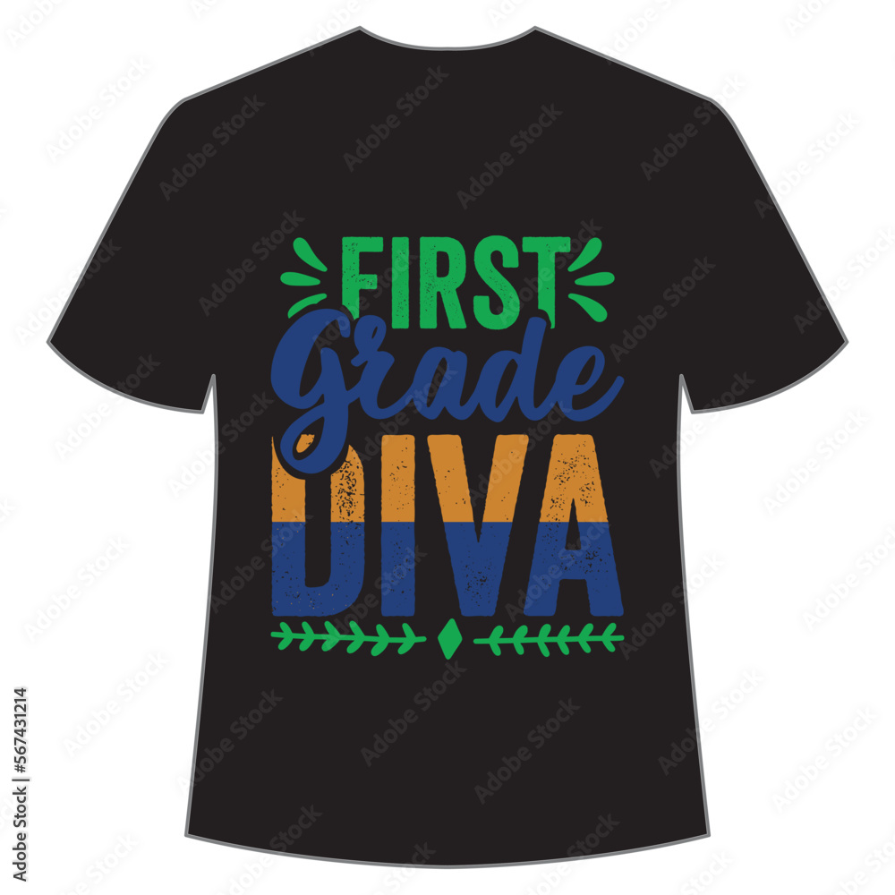 First Grade Diva, Mardi Gras shirt print template, Typography design ...