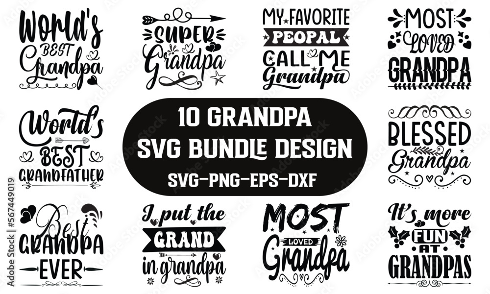 Grandpa SVG bundle design. Grandpa quotes SVG cut files, Inspirational ...
