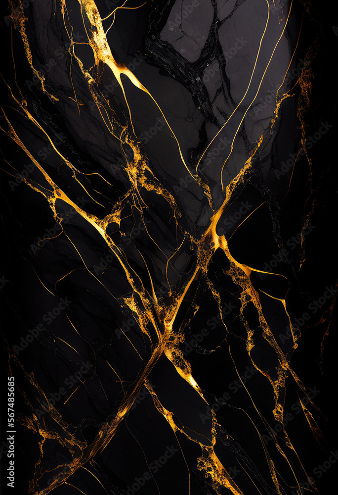 Black marble with gold veins Stock Photo | Adobe Stock