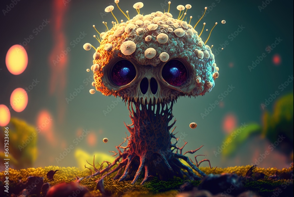 Infected forest flora, zombie pathogen changes any plant and forms ...