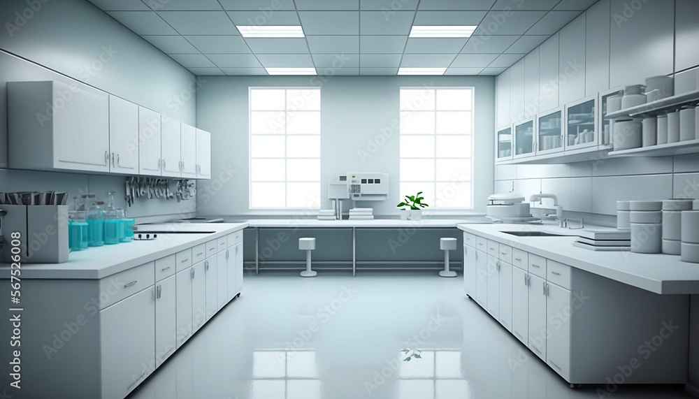 Clean Laboratory Background Wallpaper AI Generated Stock Illustration ...