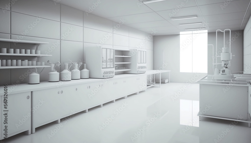 Clean Laboratory Background Wallpaper AI Generated Stock Illustration ...