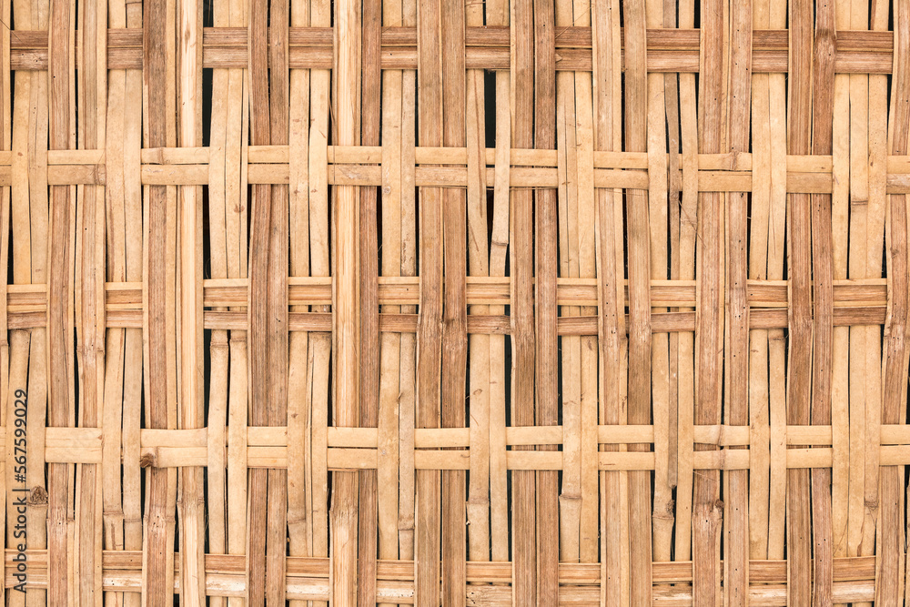 Bamboo bark texture. Ceiling or wall cladding. Stock Photo | Adobe Stock