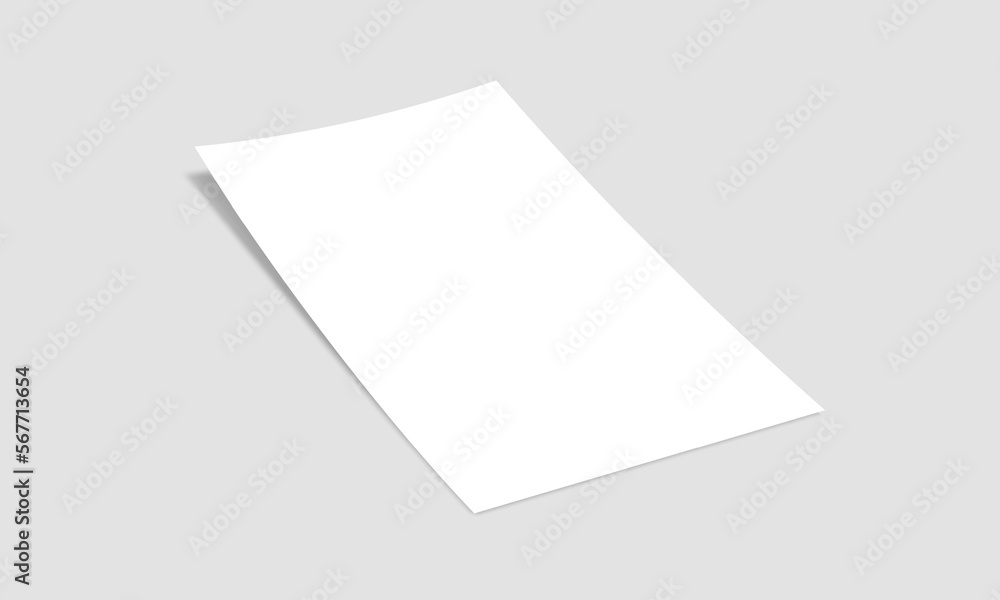 Vector white sheet of paper. Realistic blank A4 format paper template ...