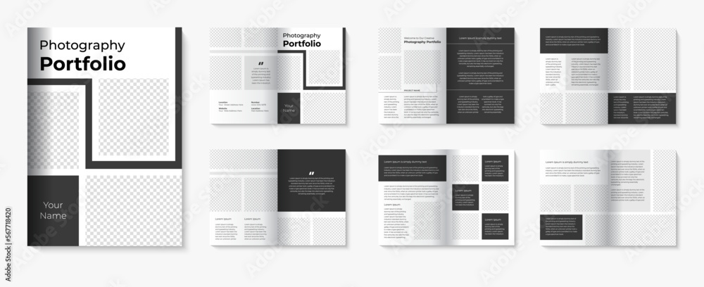Photography portfolio template and brochure design for architecture ...