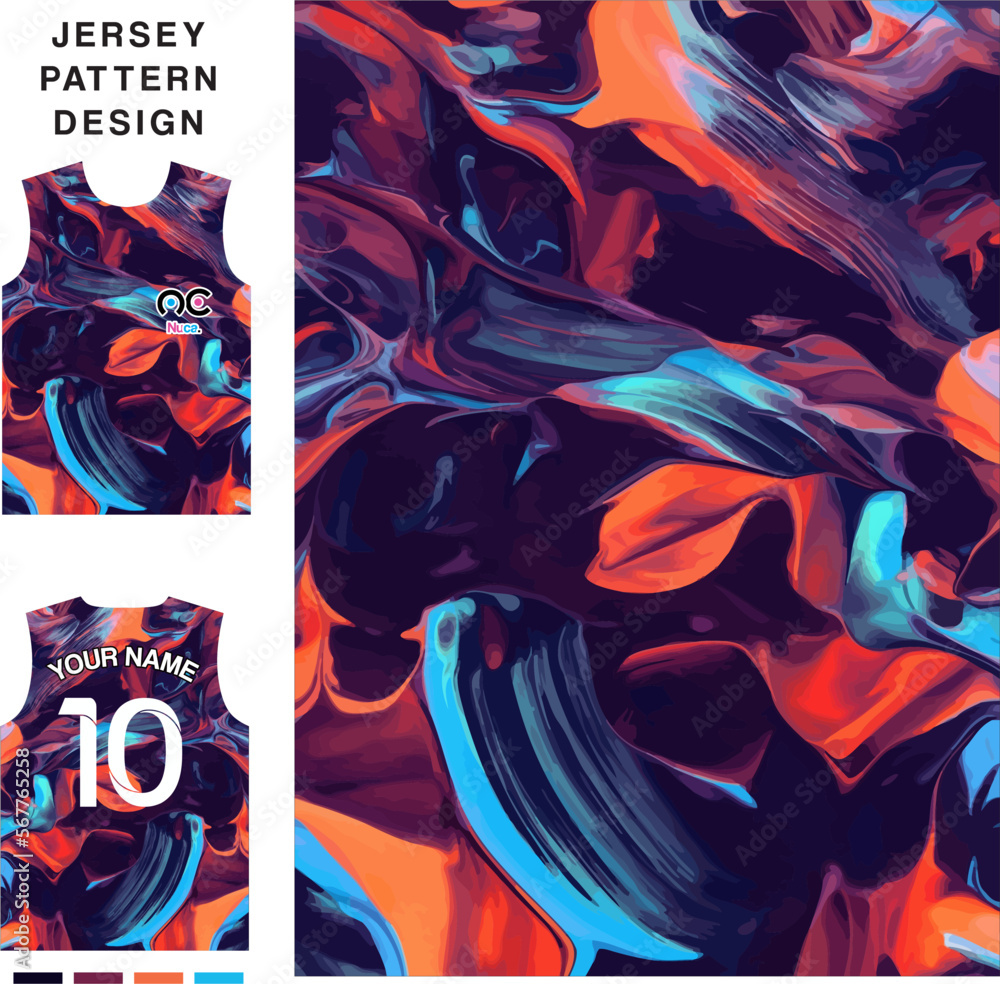 Abstract concept vector jersey pattern template for printing or ...