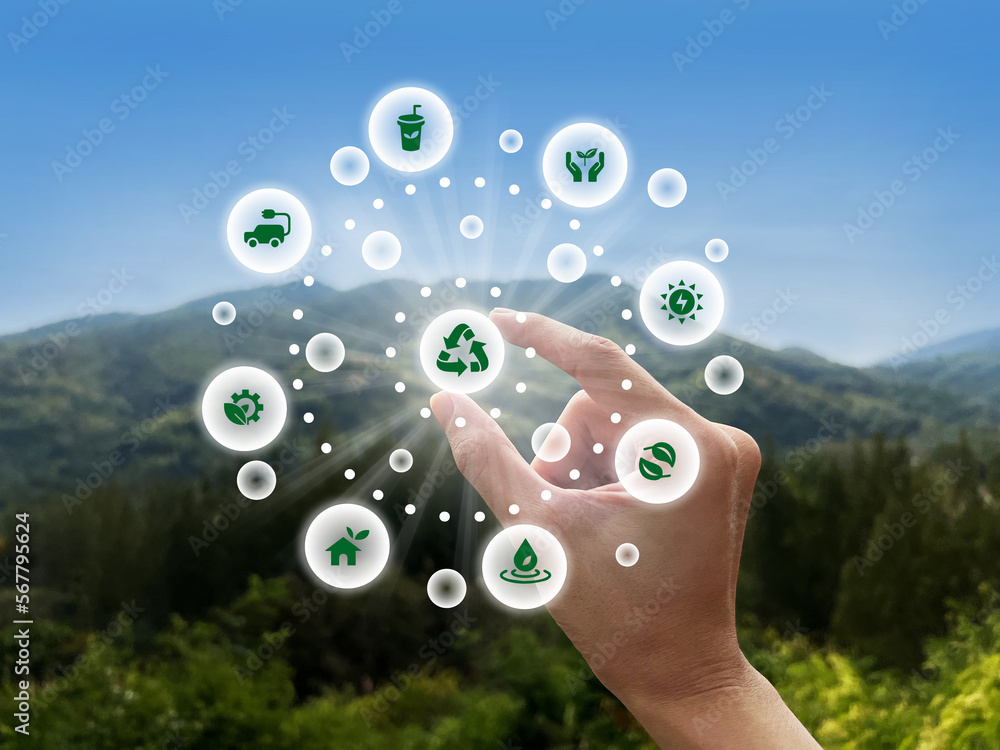 Sustainable development goals of promote clean energy, Renewable green ...