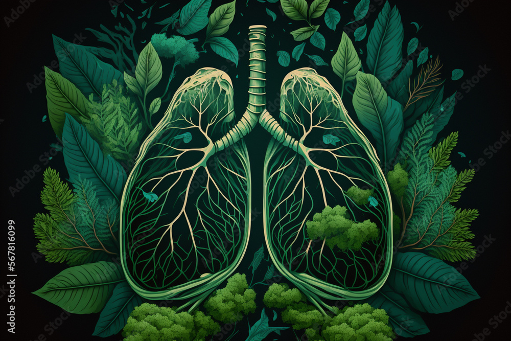 The forest, the lungs of Earth. Fresh and clean lungs without lung ...