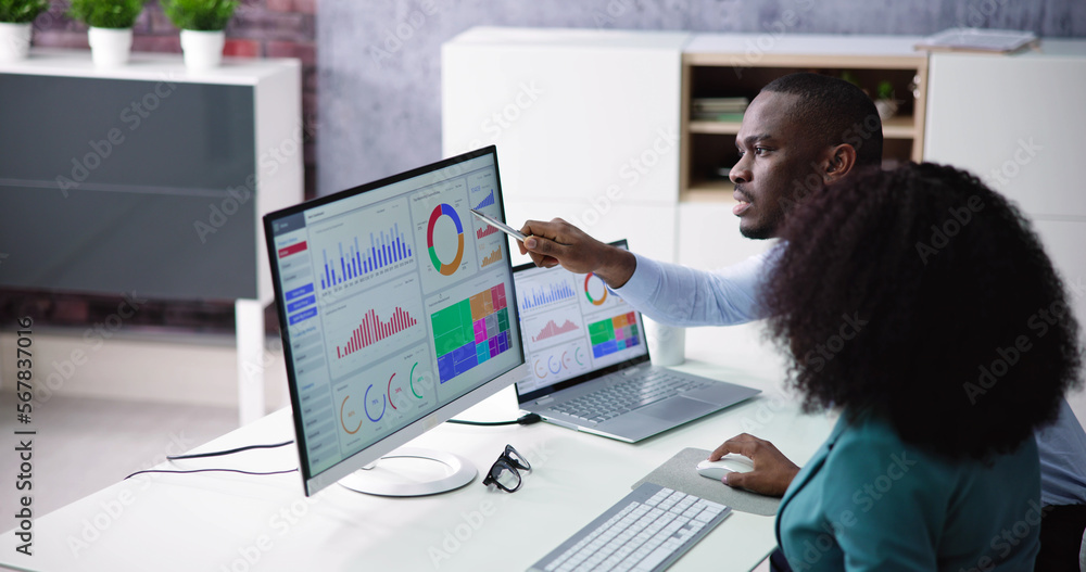 African American Data Analyst Stock Photo | Adobe Stock