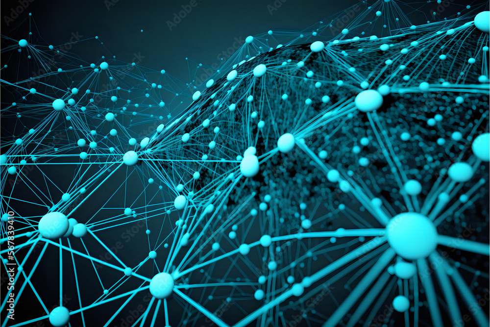 Internet web 3 neuronal network Computer Technology background ...