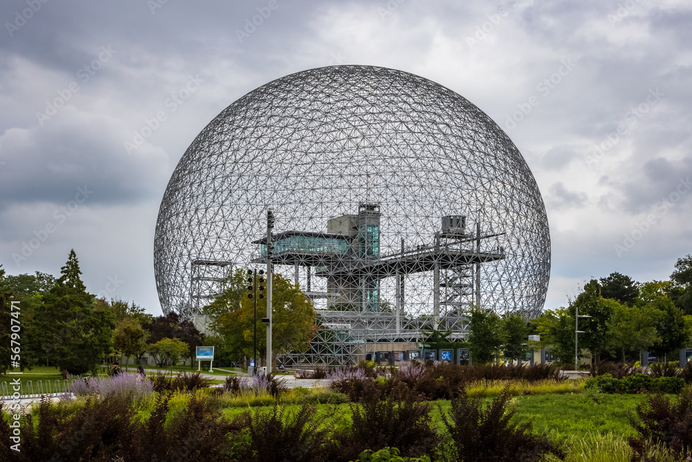 Montreal, Quebec, Canada, August 27, 2022: Montreal's famous geodesic ...