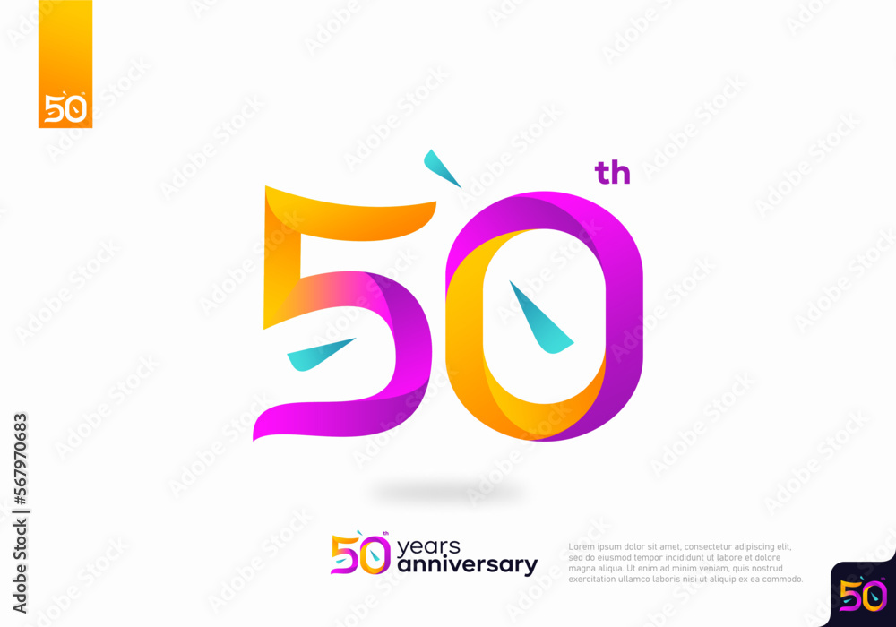 Number 50 logo icon design, 50th birthday logo number, 50th anniversary ...