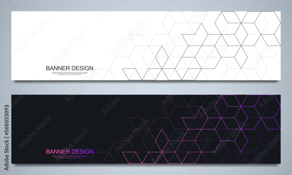 Vector illustration of abstract geometric background for a banner ...