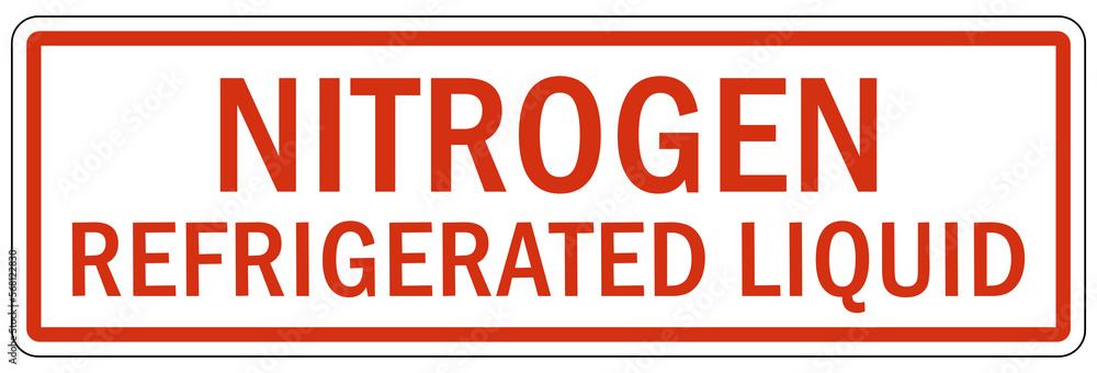 Nitrogen warning chemical sign and labels refrigerated liquid Stock ...