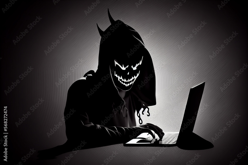 Ghost hacker criminal scary hood anonymous creepy devil danger ...
