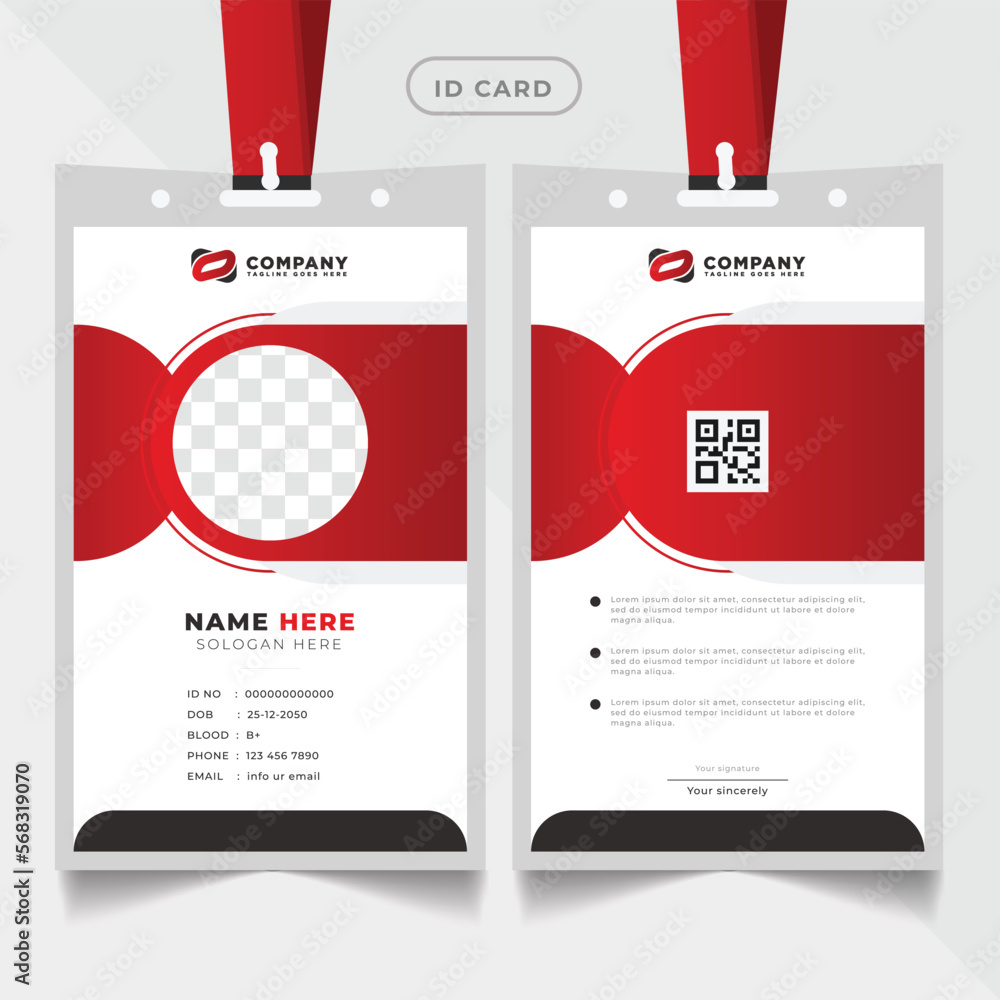 Corporate Id card design with Modern Identity Card Template. Id card ...