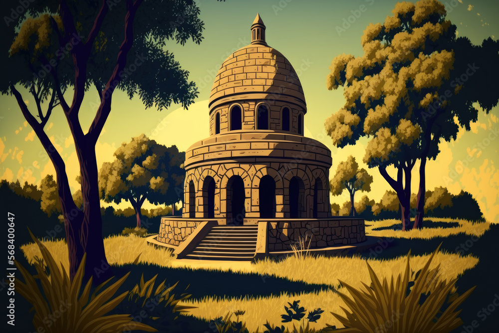 Ancient stone temple of Atashgah, Zoroastrian place of fire worship ...