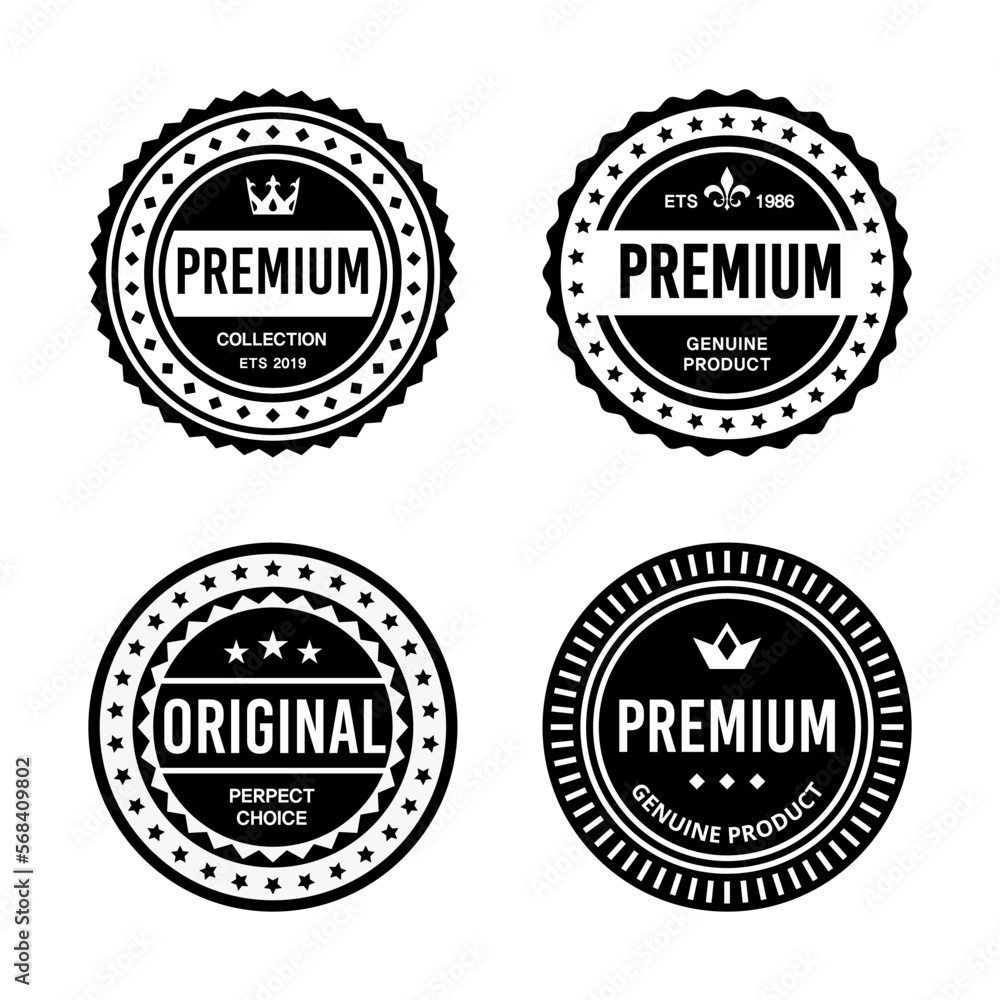 Classic Vintage Retro Premium Vector Badge, Emblem, Logo, Label ...