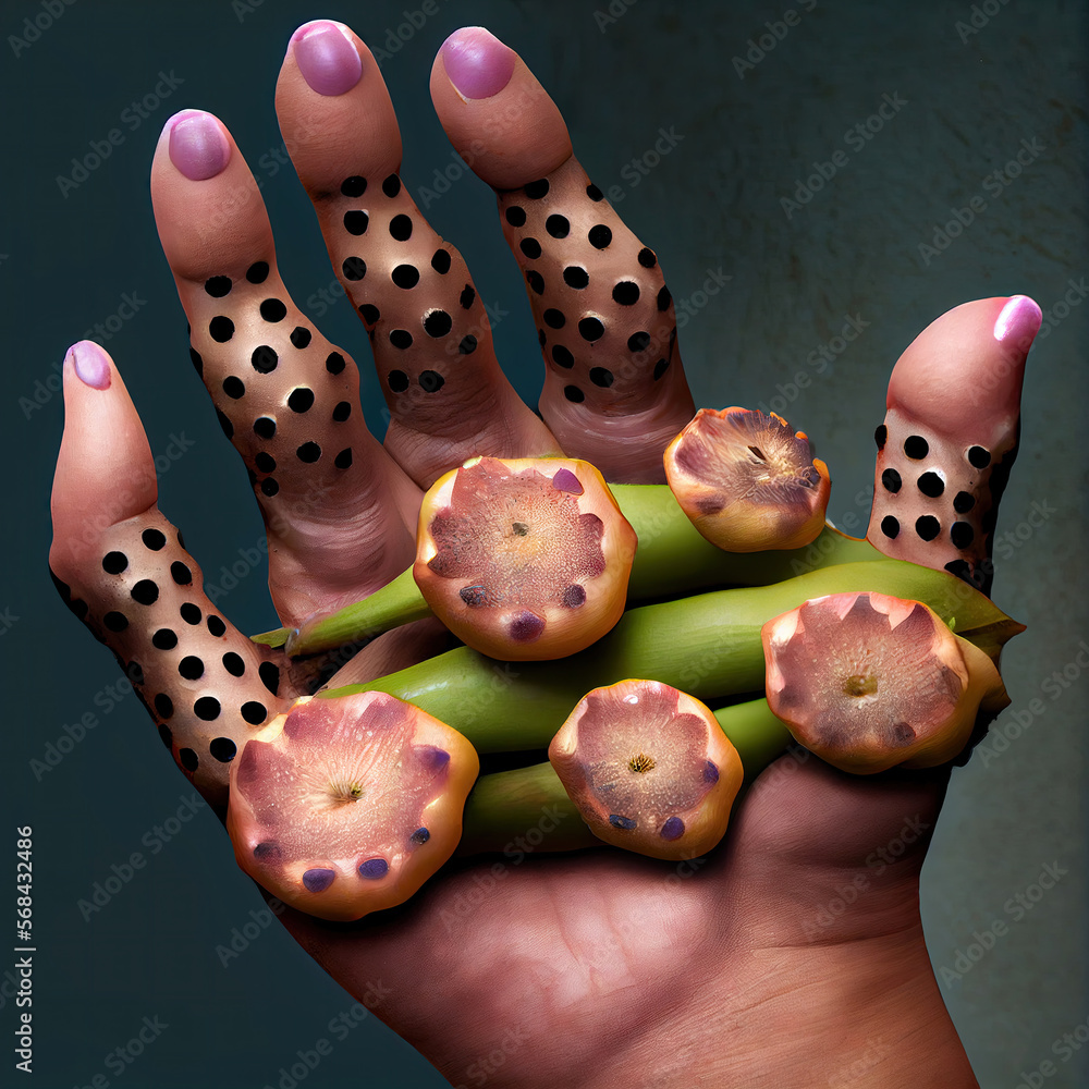 Zombie Hand with Many Small Holes, Deformed Fingers, Fungal Infection ...