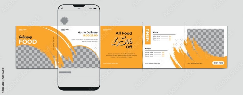 Carousel post template. restaurant instagram microblog carousel post ...