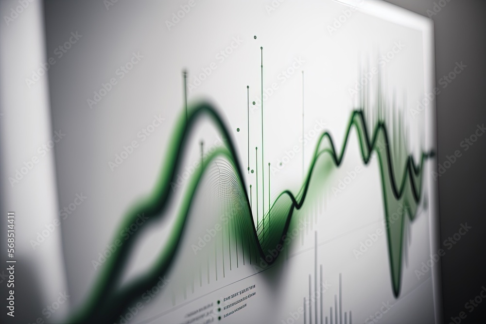 Green analysis Digital analytics data visualization, financial schedule ...