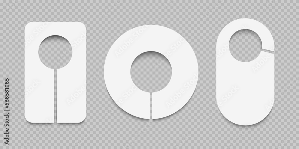 Image vectorielle Stock Set of blank door hangers or closet dividers ...