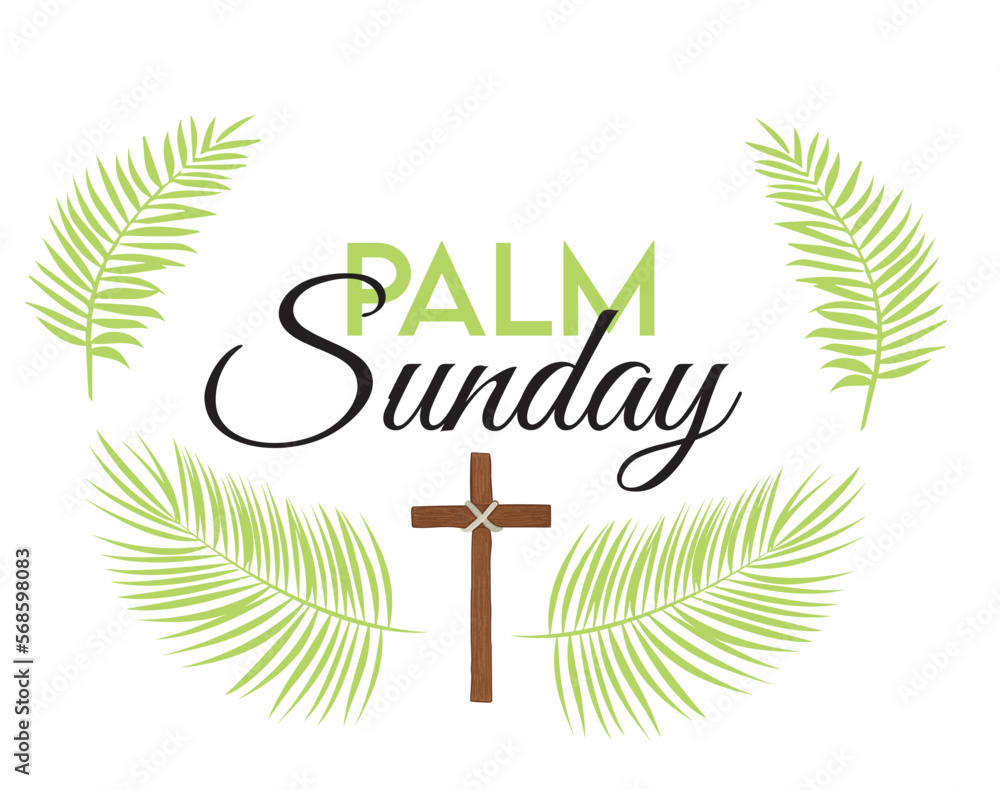 Palm Sunday, Holy day,week vector illustration Stock Vector | Adobe Stock