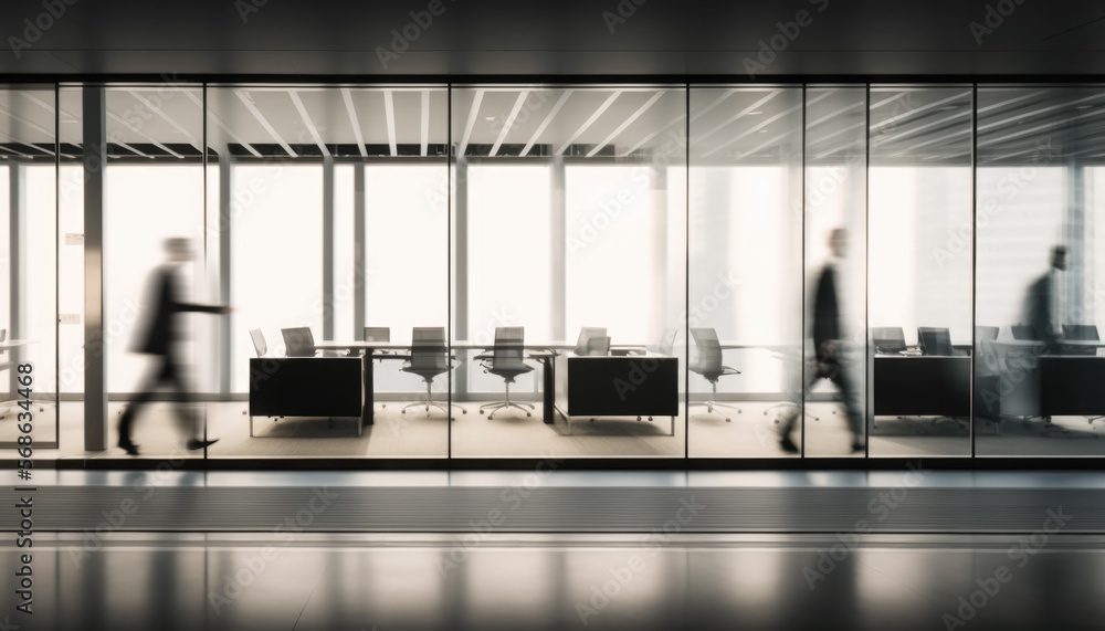 Fast-Paced Busy Modern Workplace: Many People, Employees Moving Quickly ...