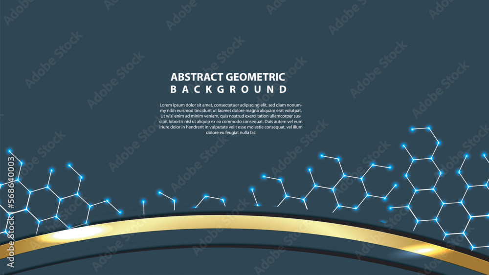 Healthcare and technology concept with hexagon geometric luxury ...
