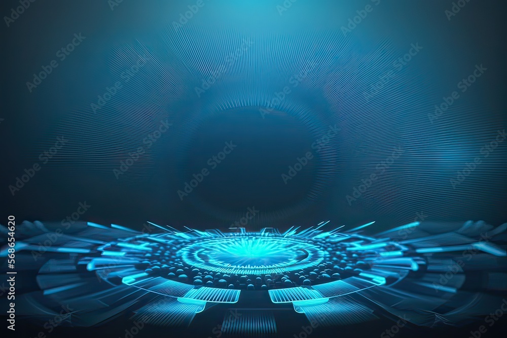 Stock-Illustration „Innovative Technology Spotlight: Blue Backgrounds ...