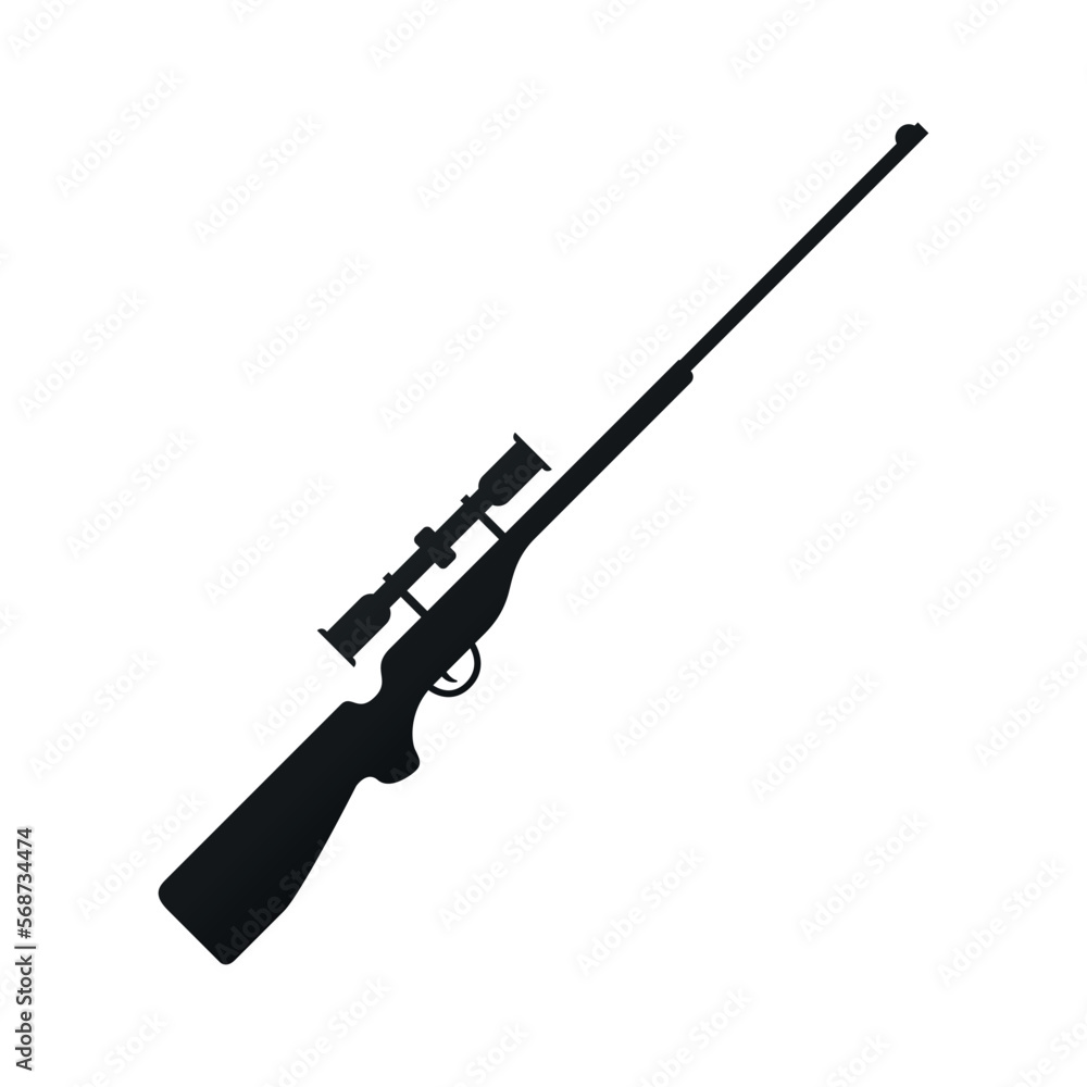 Shotgun icon vector. Rifle illustration sign. weapon symbol. Hunting ...