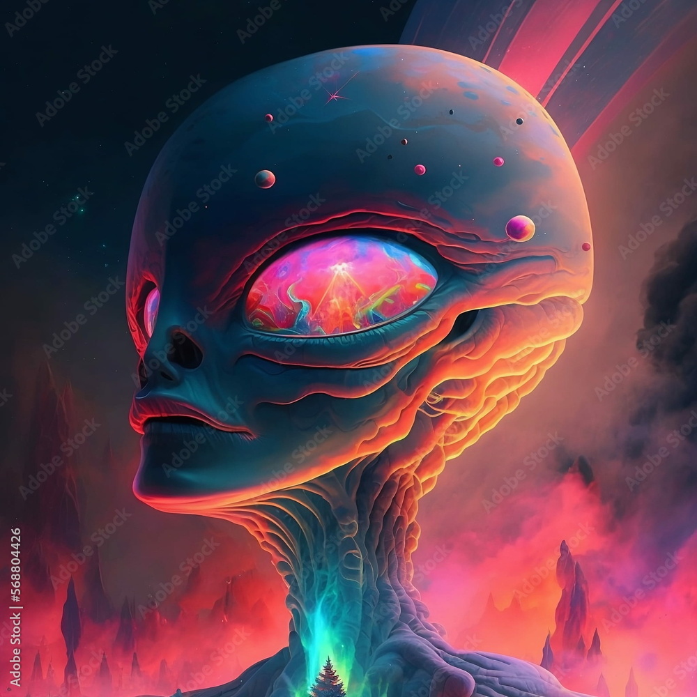 AI Generated collection of RGB Aliens in a fantasy, wonderful and magic ...