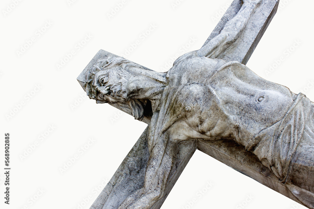 Jesus Christ is crucified on the cross. Death and suffering Stock Photo ...