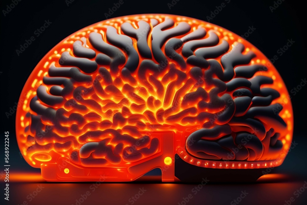 Ilustração The Human Brain-Machine AI Hybrid A Fusion of Technology and ...