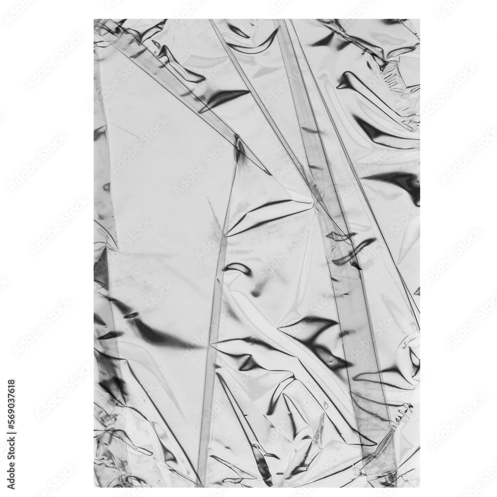 Wrinkled plastic wrap texture on transparent background wallpaper ...