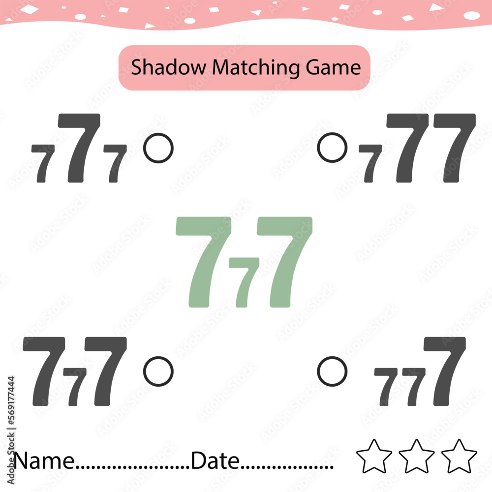 Find number 7 Correct Shadow Find And Match The Correct Shadow Of Friut ...